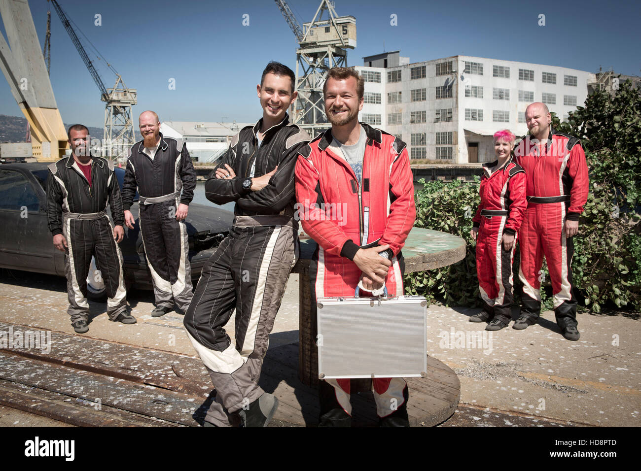 MUD, SWEAT AND GEARS, l-r: Tino Behr, Aaron Bucker, Jonny Smith, Tom ...