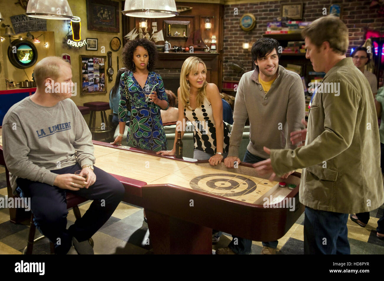 MY BOYS, (from left): Jim Gaffigan, Kellee Stewart, Jordana Spiro, Reid ...