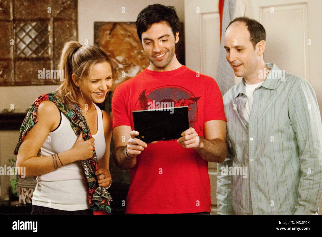 MY BOYS, (from left): Jordana Spiro, Reid Scott, Michael Bunin, 'Hanger ...