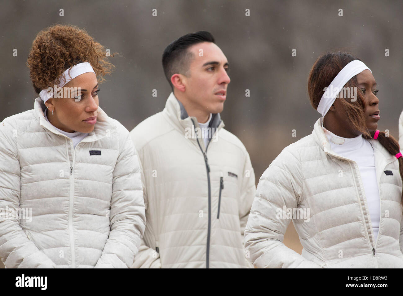 OPPOSITE WORLDS, l-r: Lisette Resille, Jeffry Calle, Mercy Ukpolo in ...
