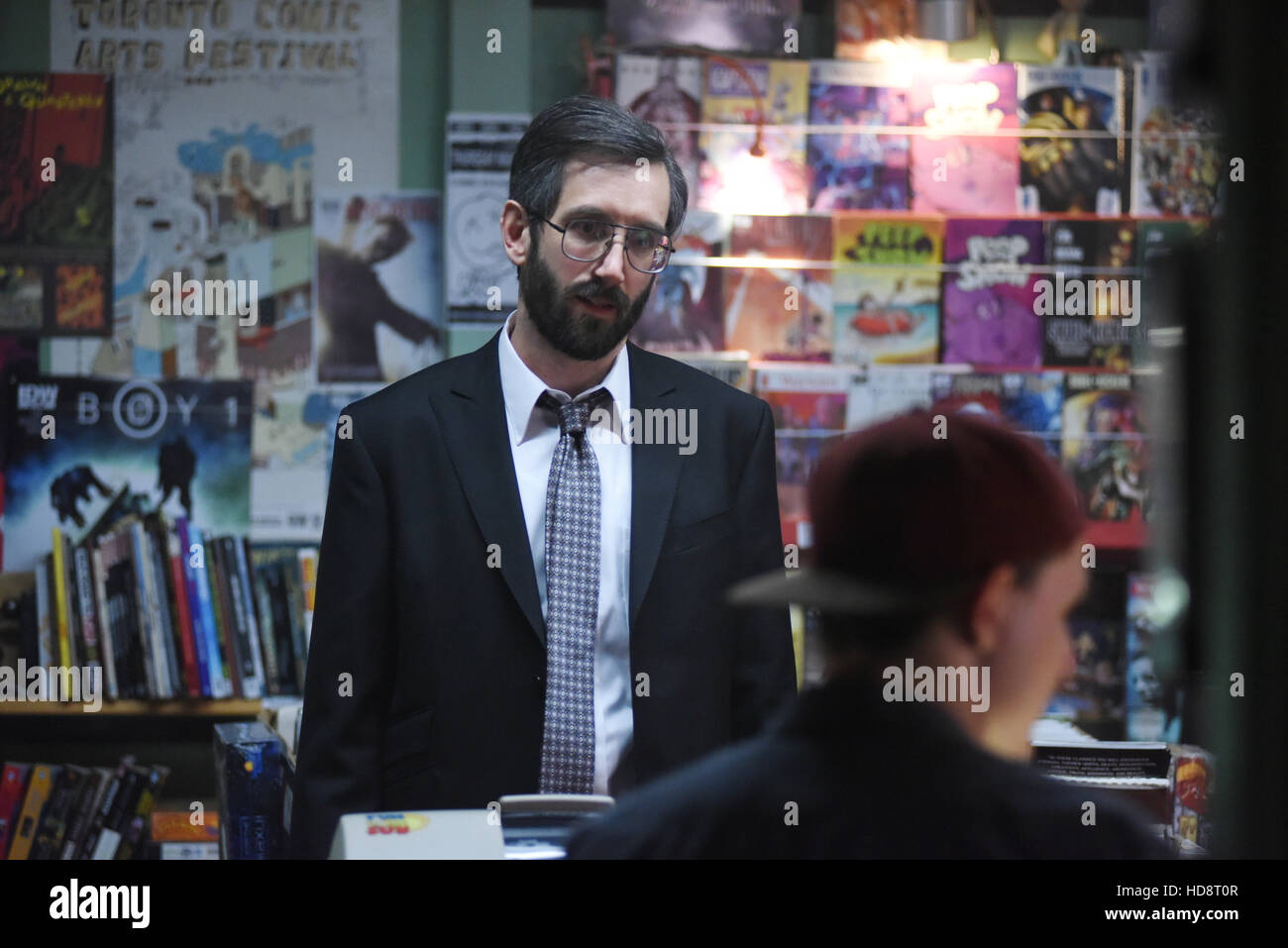 ORPHAN BLACK, (from left): Gord Rand, Calwyn Shurgold (back to camera ...