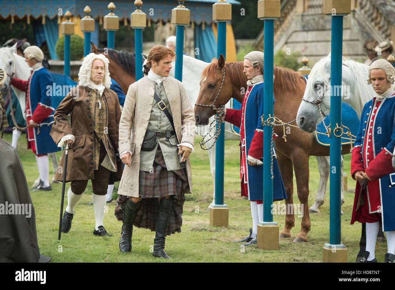 OUTLANDER, l-r: Simon Callow, Sam Heughan in 'Untimely Resurrection ...