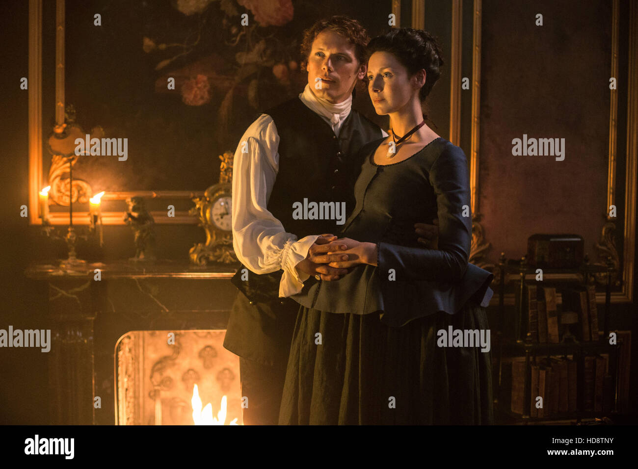 OUTLANDER, l-r: Sam Heughan, Caitriona Balfe in 'Best Laid Schemes ...