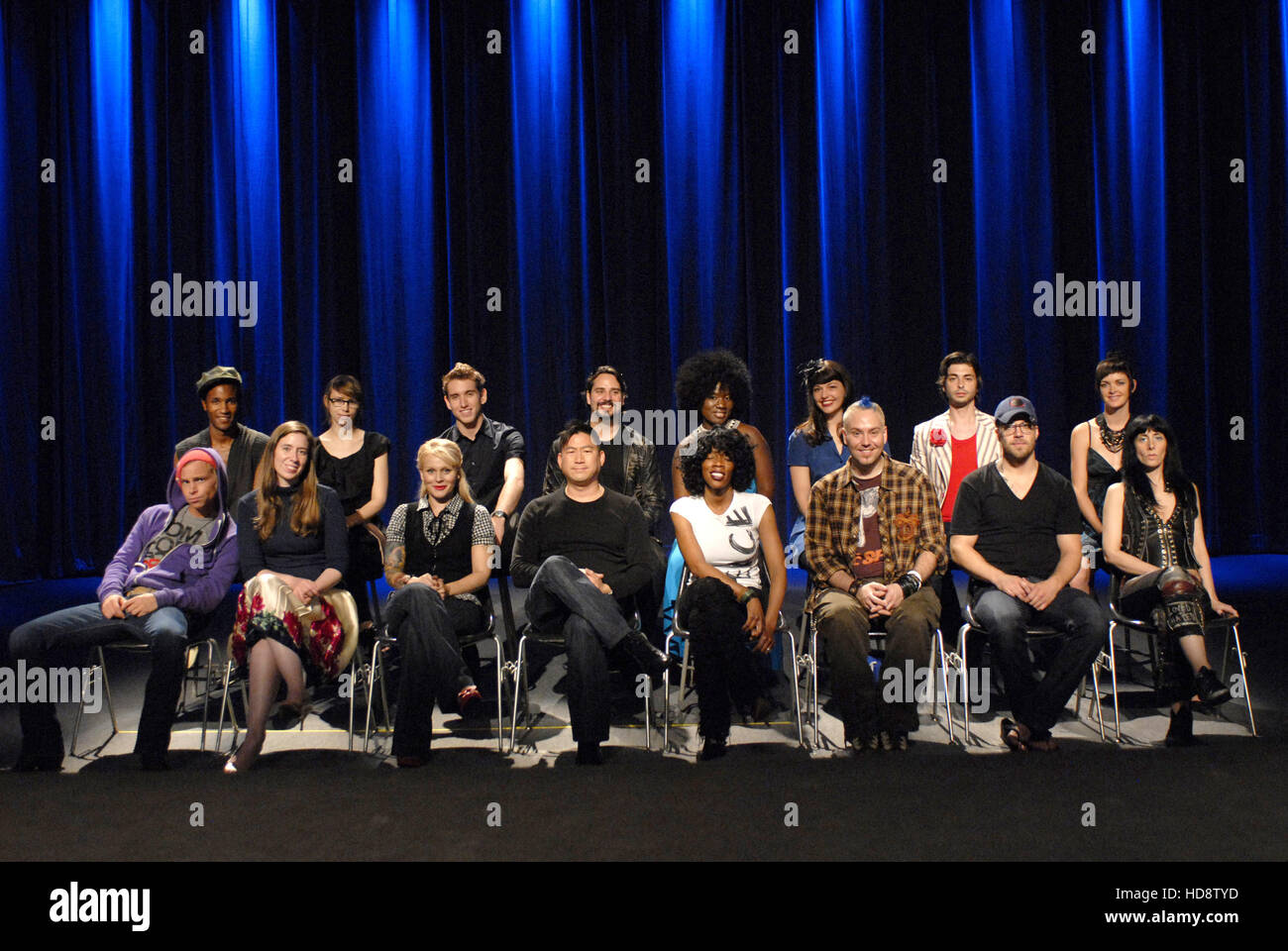 PROJECT RUNWAY, (top row from left) Jerell, Leanne, Wesley, Joe, Korto ...