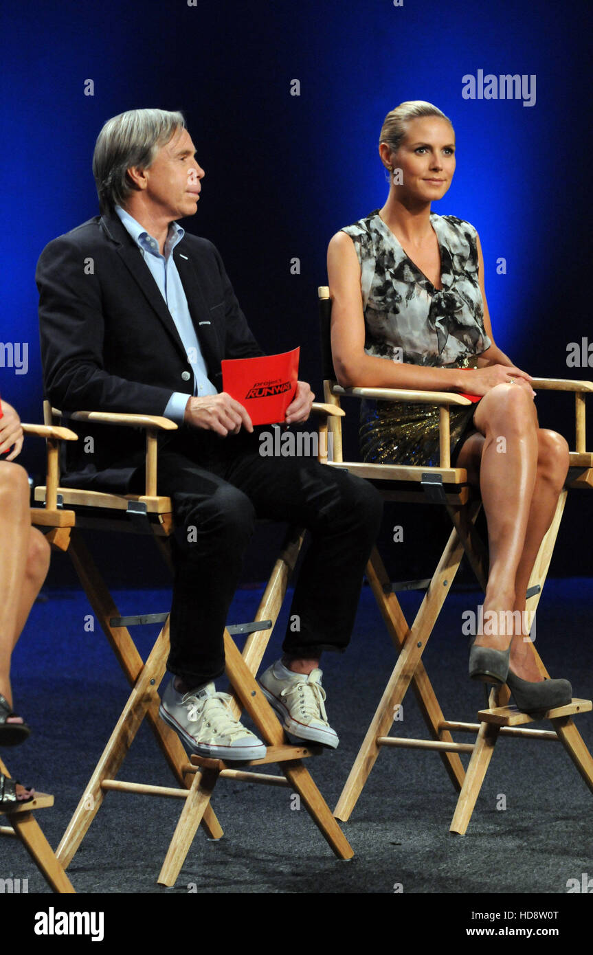 PROJECT RUNWAY, guest judge Tommy Hilfiger, host/judge Heidi Klum ...