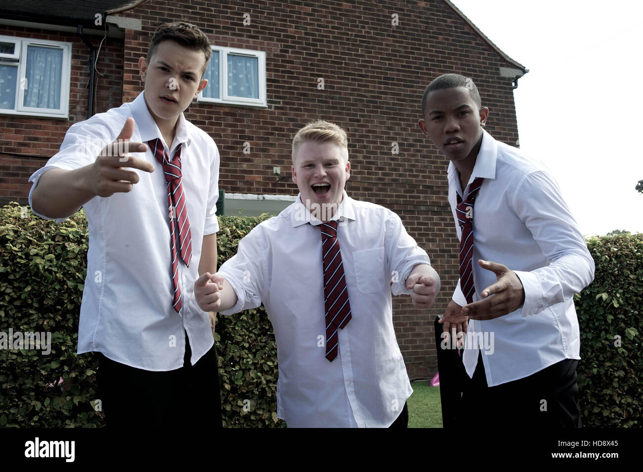 RAISED BY WOLVES, (from left): Kaine Zajaz, Brandon Fellows, Theo ...