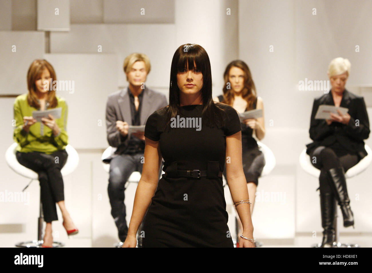 SHEAR GENIUS, (background, from left): judges Jaclyn Smith, Kim Vo ...