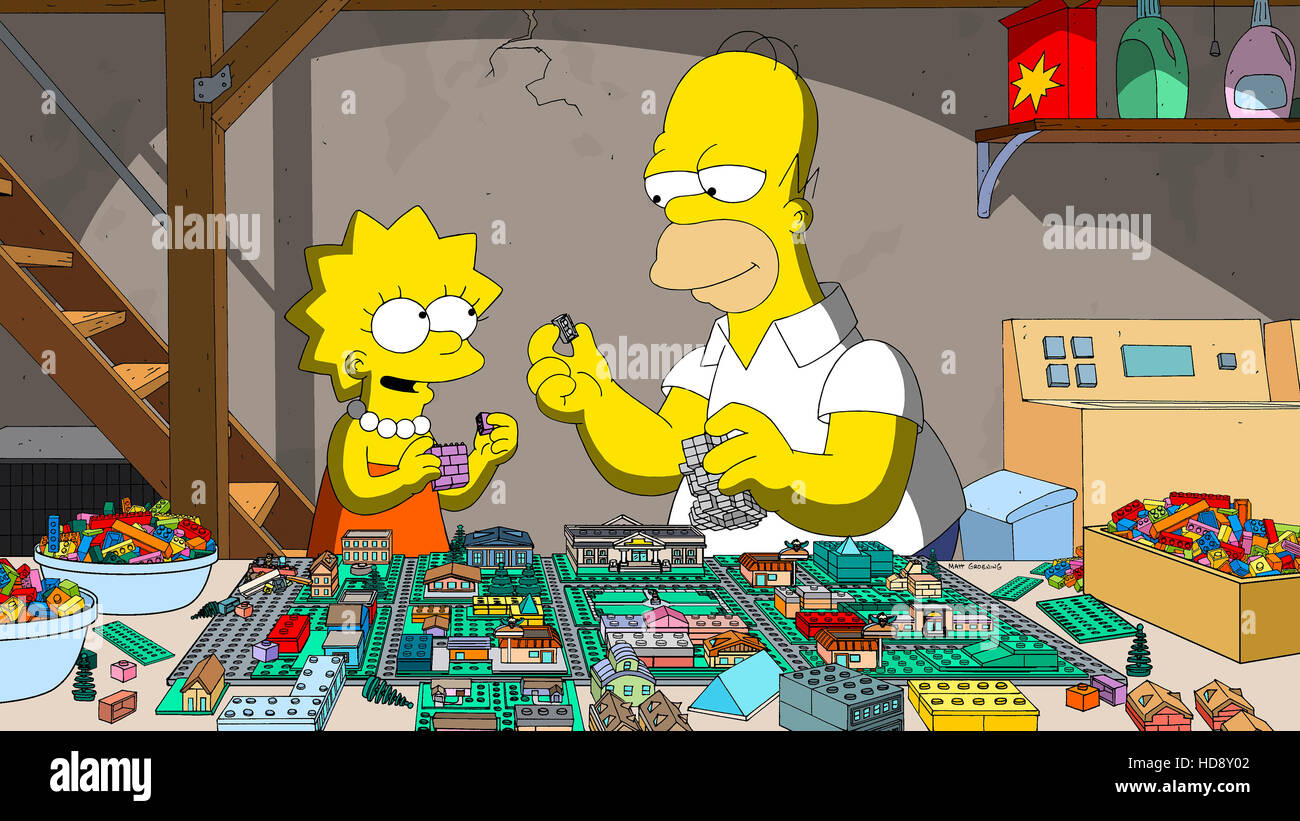 THE SIMPSONS, (from left): Lisa Simpson, Homer Simpson, 'Brick Like Me ...