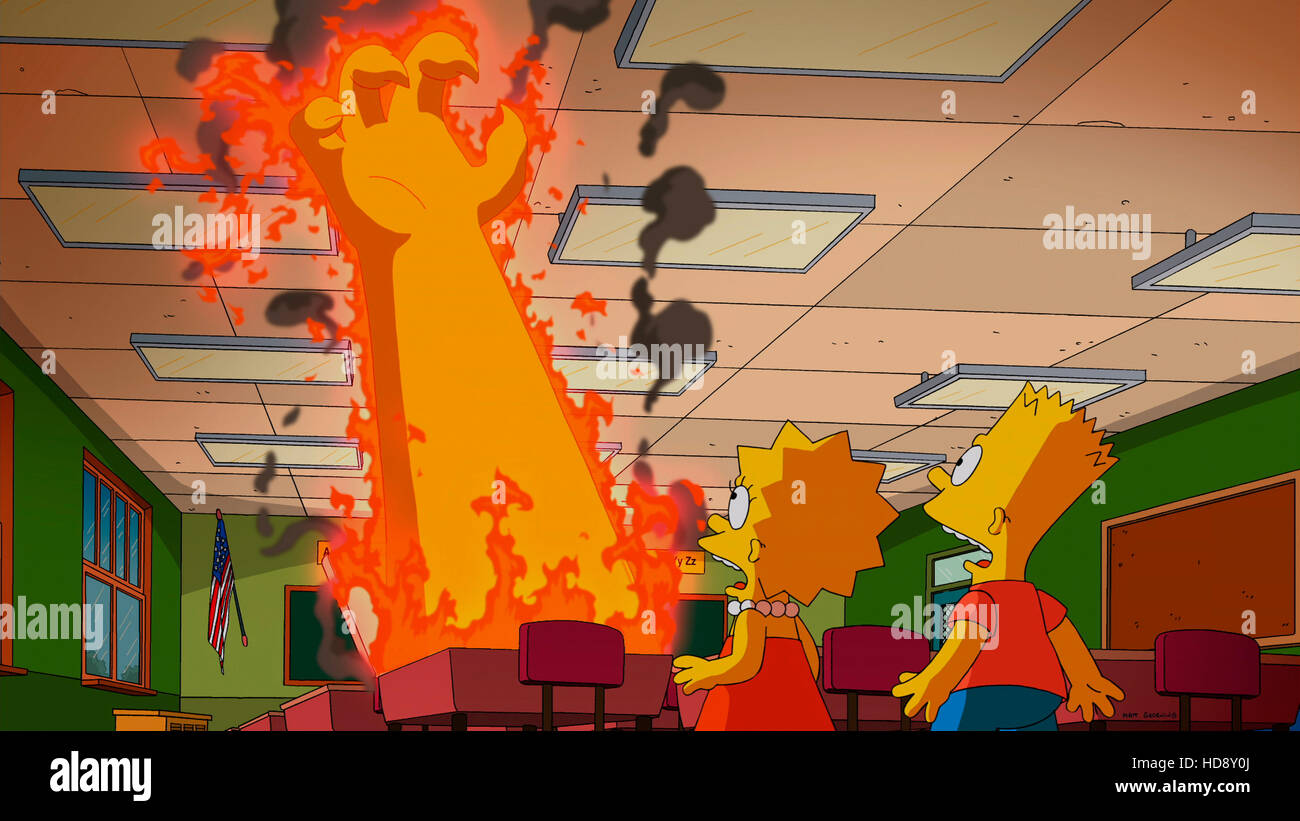 THE SIMPSONS, l-r: Lisa Simpson, Bart Simpson in 'Treehouse of Horror ...