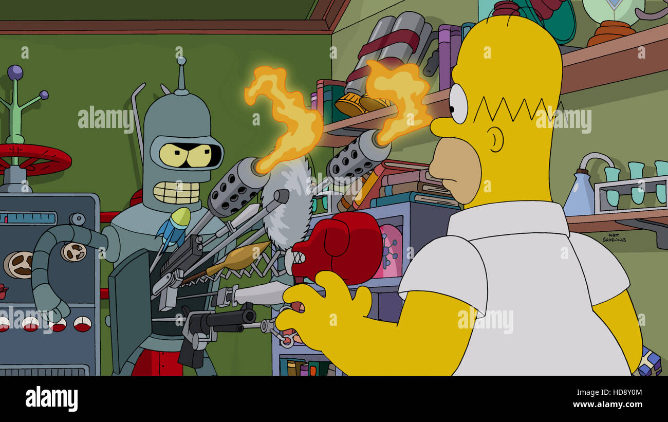 THE SIMPSONS, (from left): Bender, Homer Simpson, 'Simpsorama', (Season ...