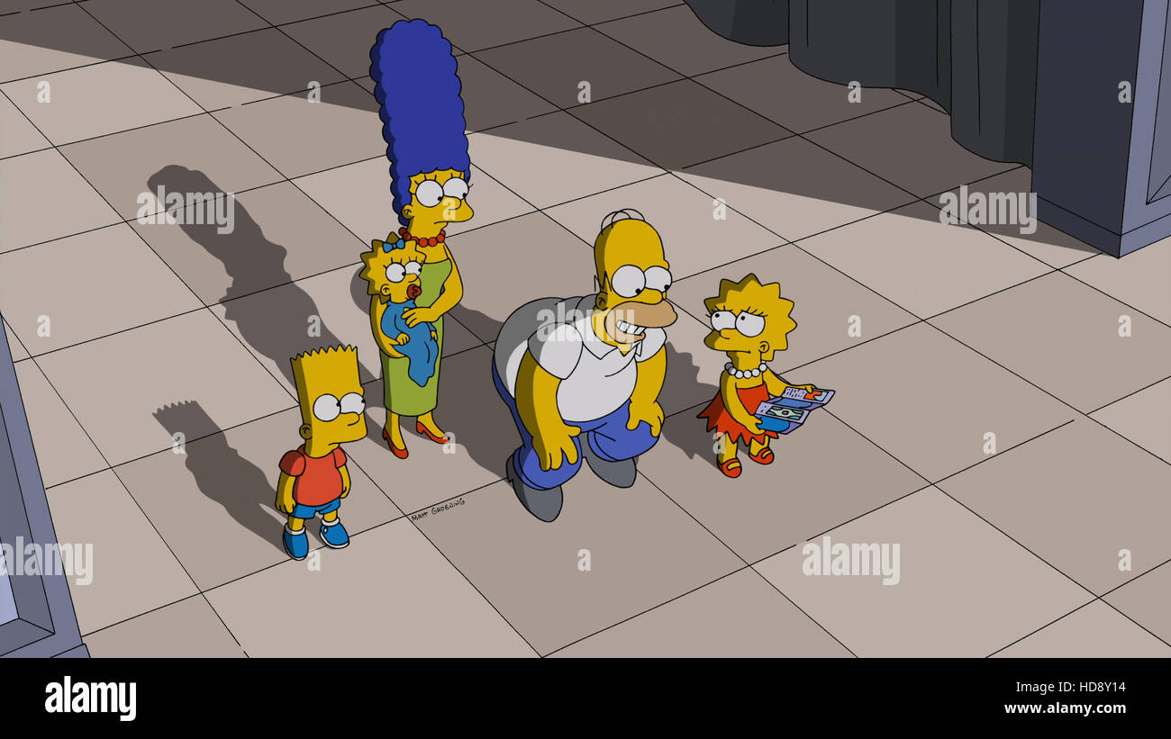THE SIMPSONS, (from left): Bart Simpson, Maggie Simpson, Marge Simpson ...