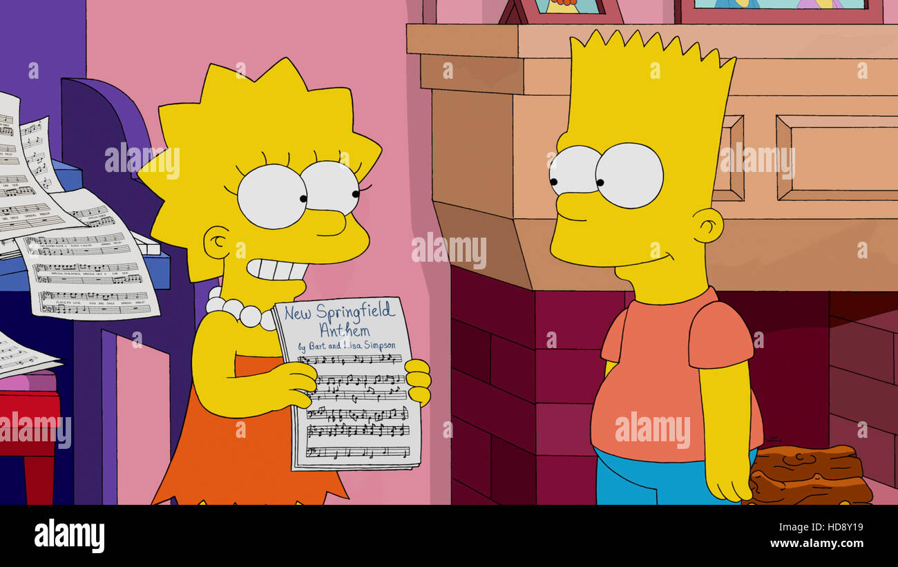 THE SIMPSONS, l-r: Lisa Simpson, Bart Simpsons in 'Walking Big & Tall ...