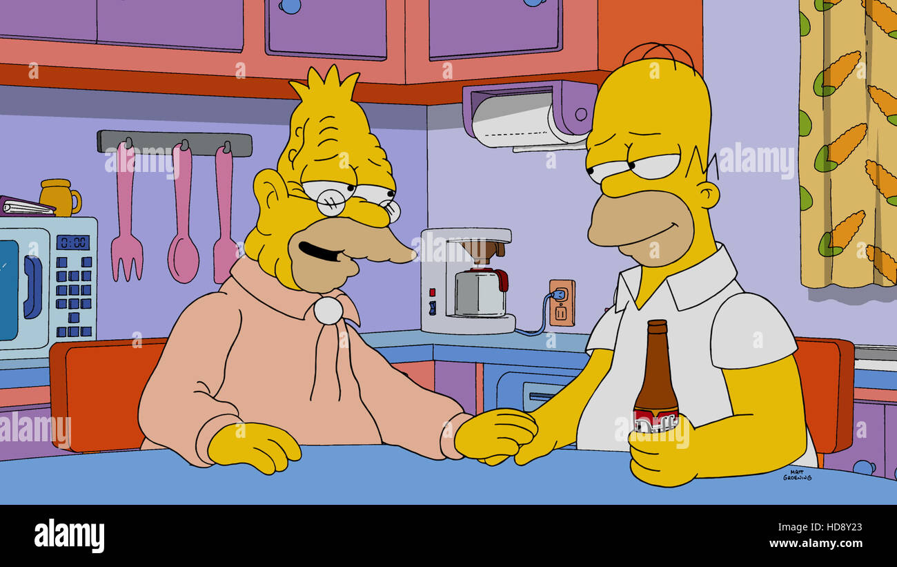 THE SIMPSONS, (from left): Abe Simpson (aka Grandpa Simpson), Homer ...