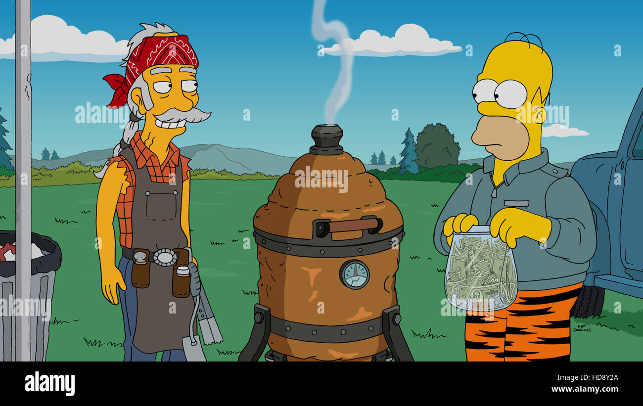 THE SIMPSONS, (from left): Pit Master (voiced by Edward James Olmos ...