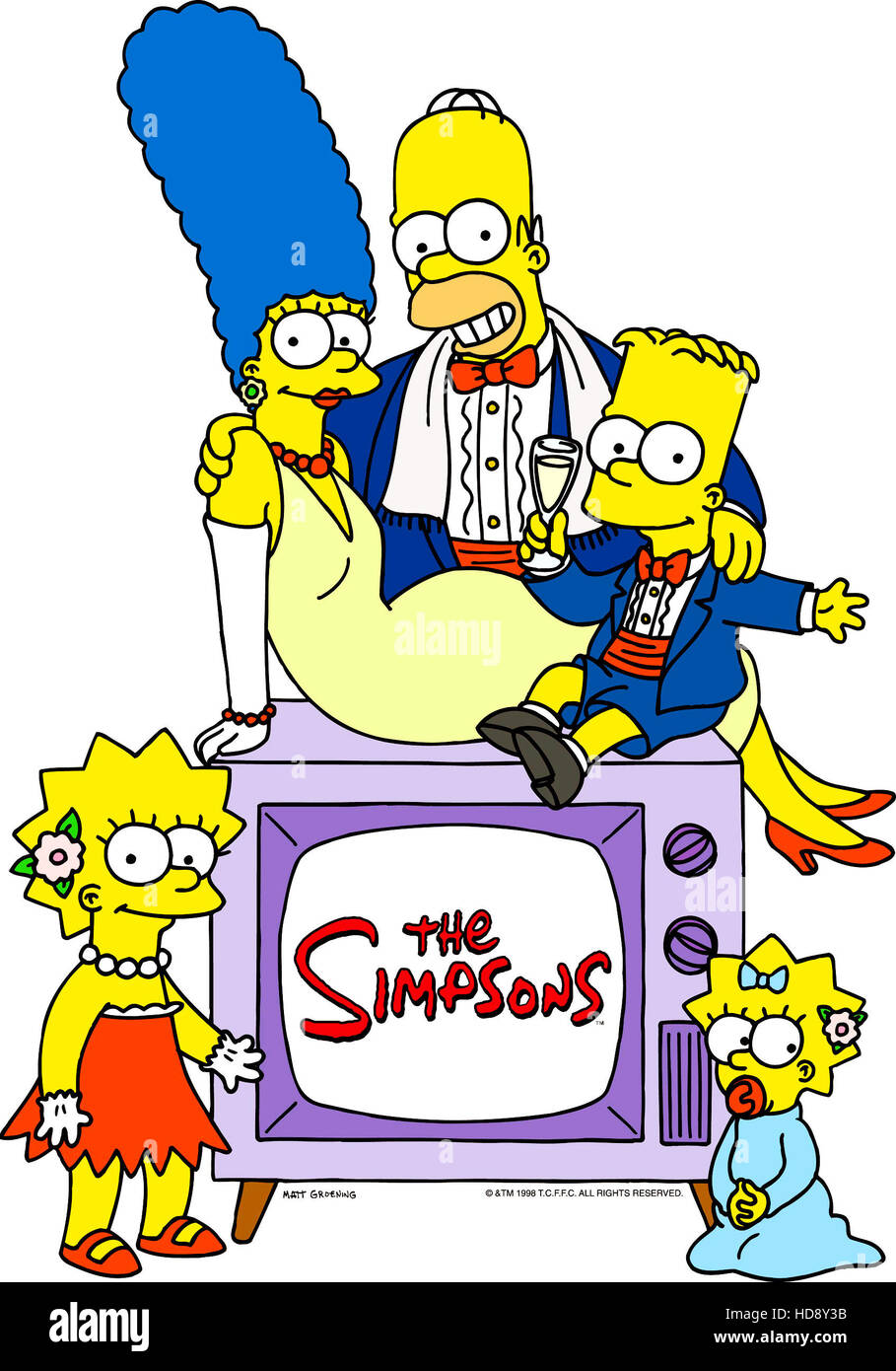 THE SIMPSONS, Lisa, Marge, Homer, Bart, Maggi, 1989-present. TM and ...