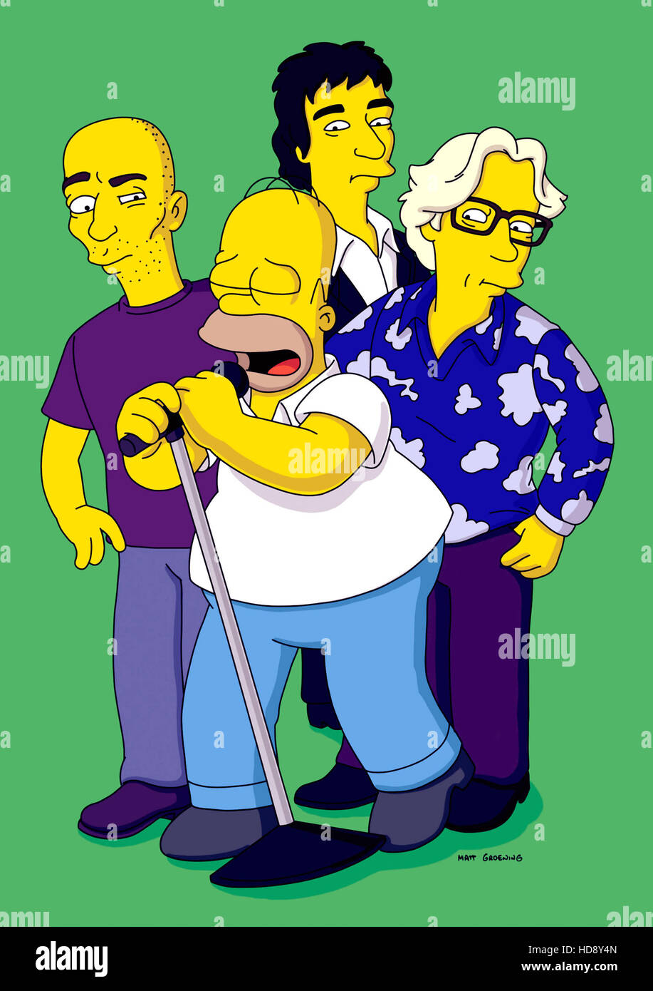 SIMPSONS, THE, (R.E.M.), Michael Stipe, Peter Buck, Mike Mills, Homer ...