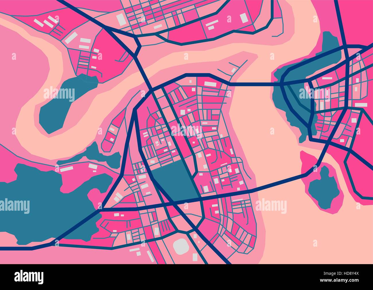 Modern city map hi-res stock photography and images - Alamy