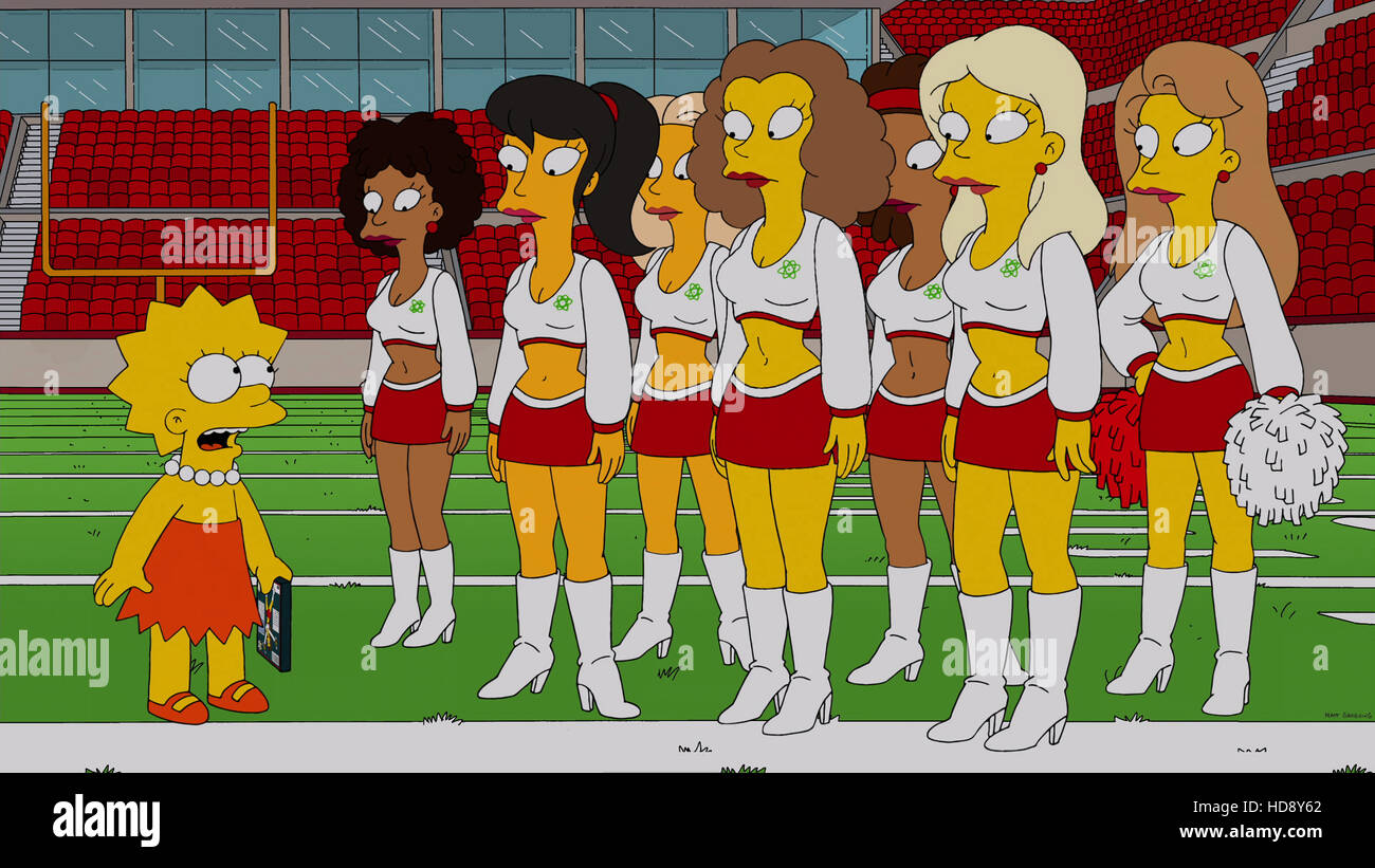THE SIMPSONS, Lisa Simpson (left), with the Springfield Atoms ...