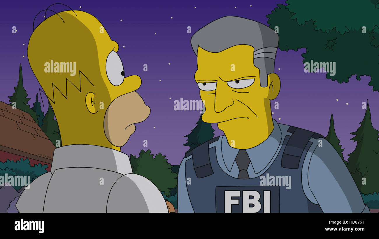 THE SIMPSONS, l-r: Homer Simpson, Detective Gratman (voice: Will Arnett ...