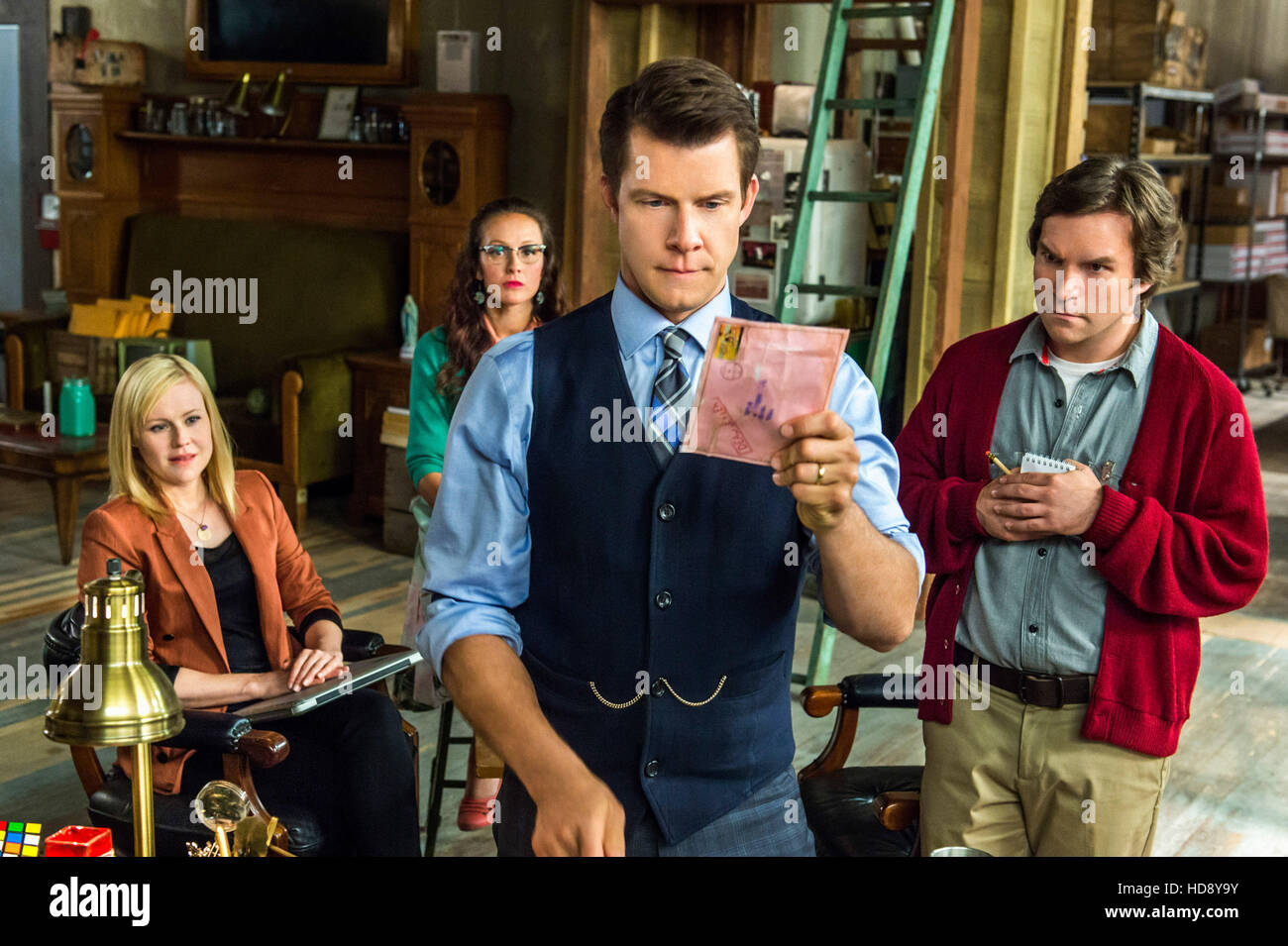 SIGNED SEALED DELIVERED, l-r: Kristin Booth, Crystal Lowe, Eric Mabius ...