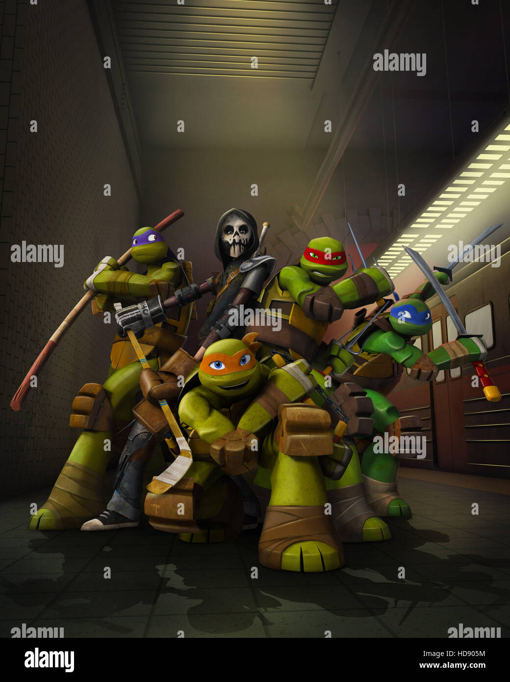 TEENAGE MUTANT NINJA TURTLES, (top, from left): Donatello, Casey Jones ...
