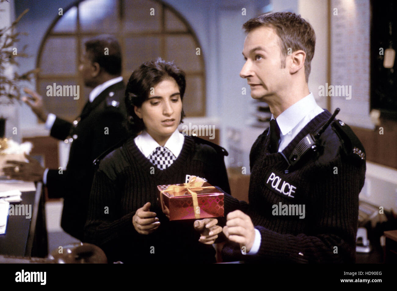 THE THIN BLUE LINE, (from left): Mina Anwar, James Dreyfus, 'Yuletide ...