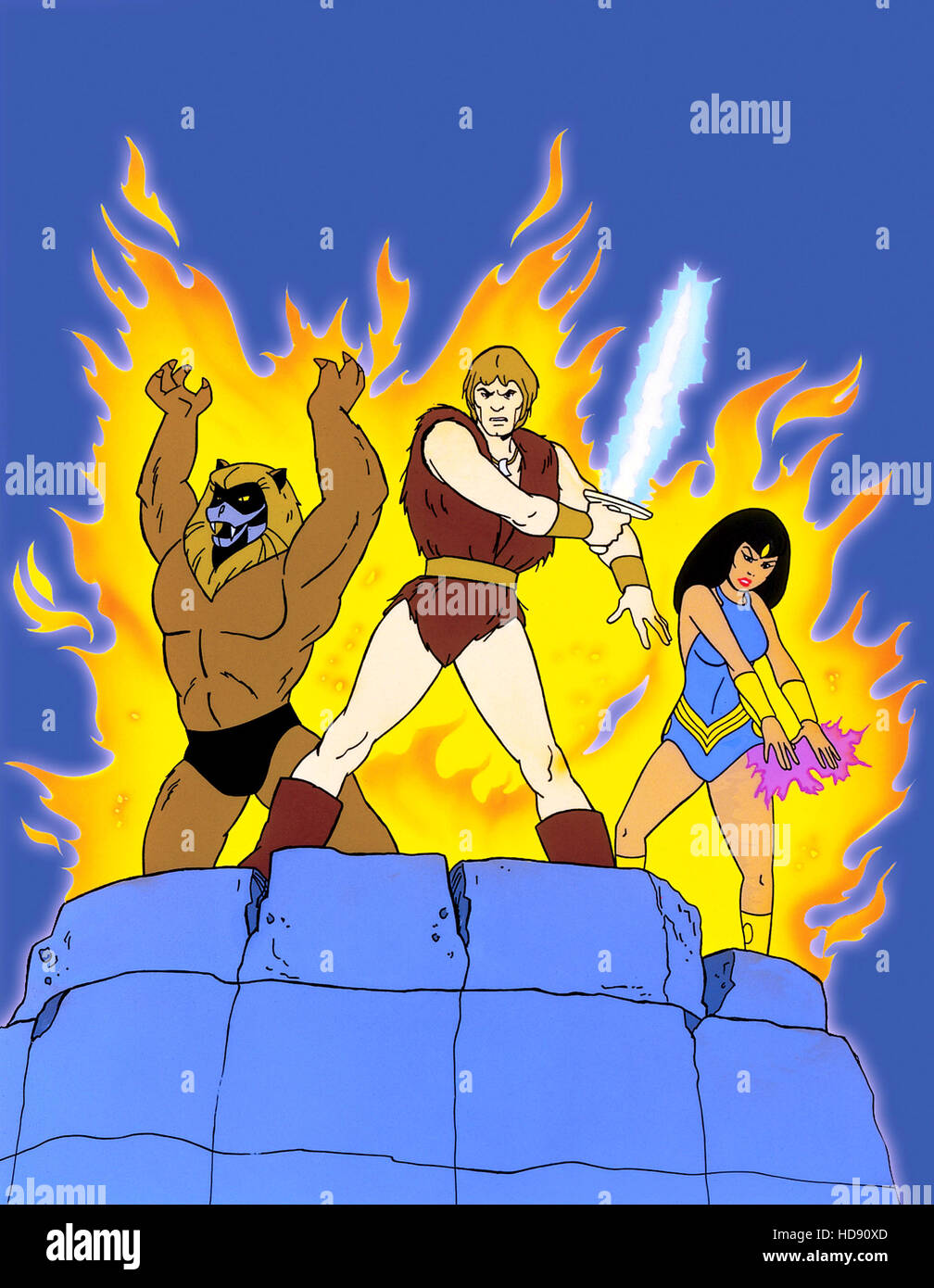 THUNDARR THE BARBARIAN, Ookla the Mok, Thundarr, Princess Ariel, 1980 ...