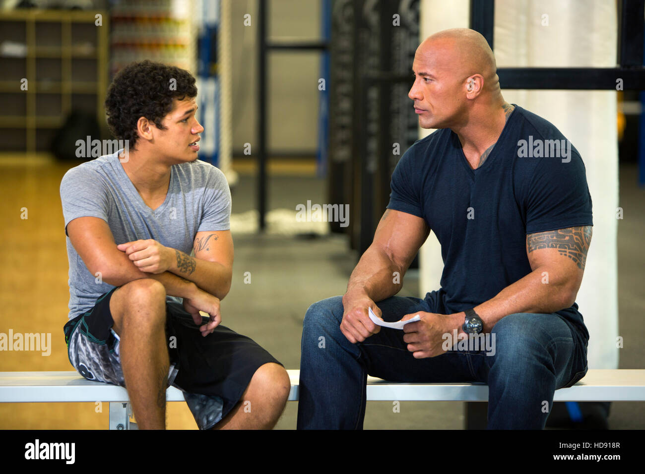 WAKE UP CALL, (from left): Terrell, Dwayne Johnson (aka The Rock ...