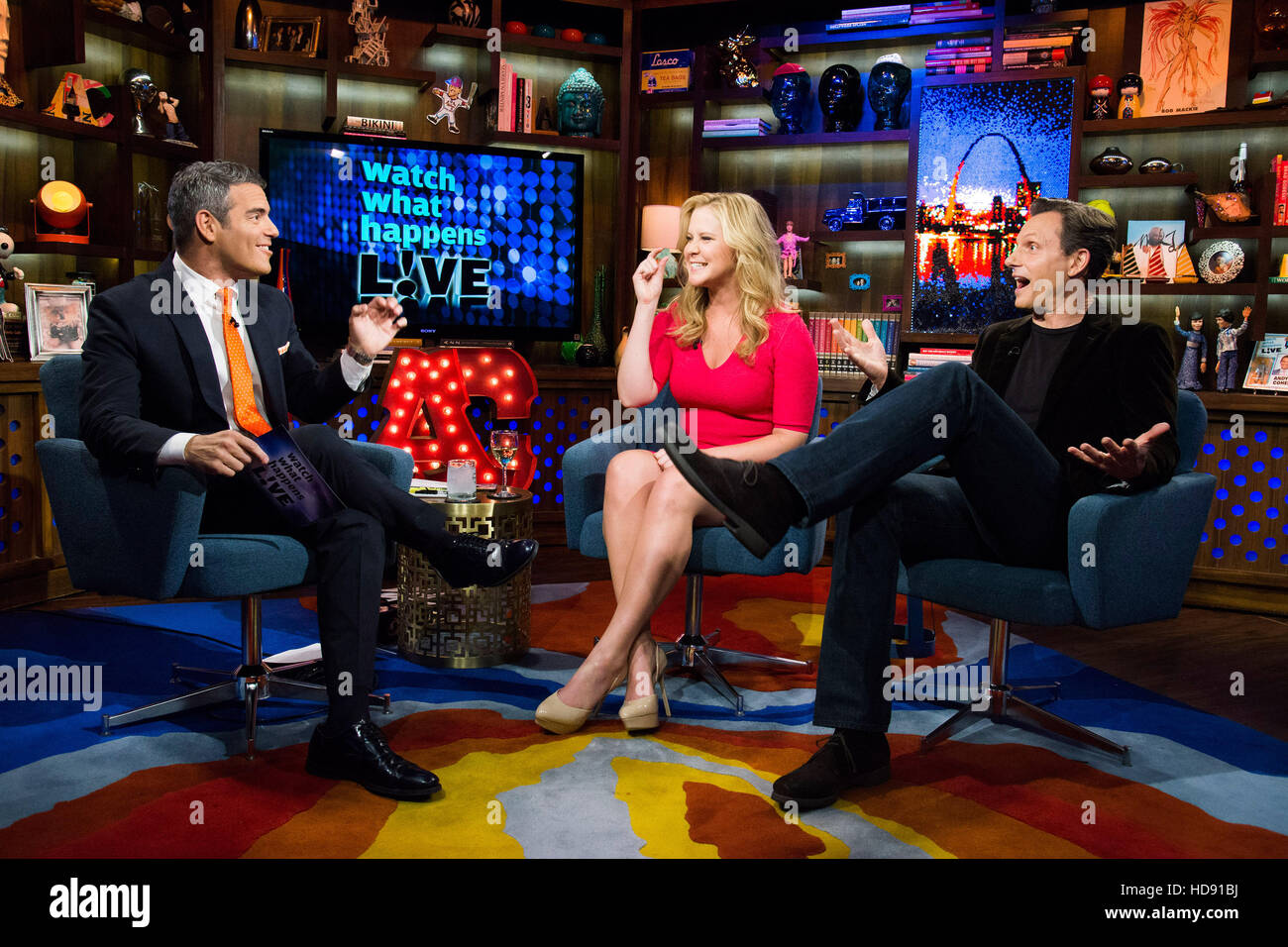 WATCH WHAT HAPPENS LIVE, (from left): host Andy Cohen, Amy Schumer ...