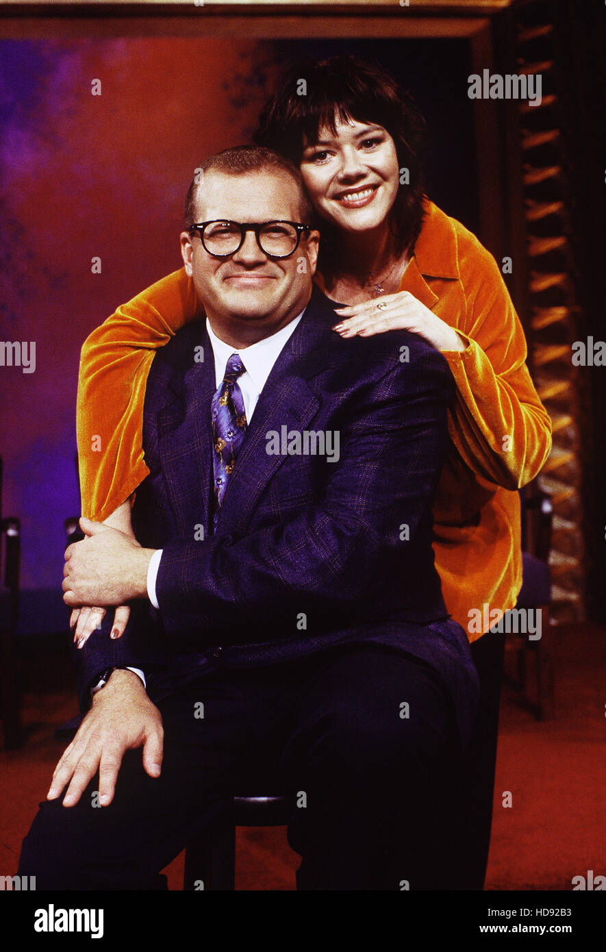 WHOSE LINE IS IT ANYWAY?, performer Josie Lawrence with host Drew Carey ...