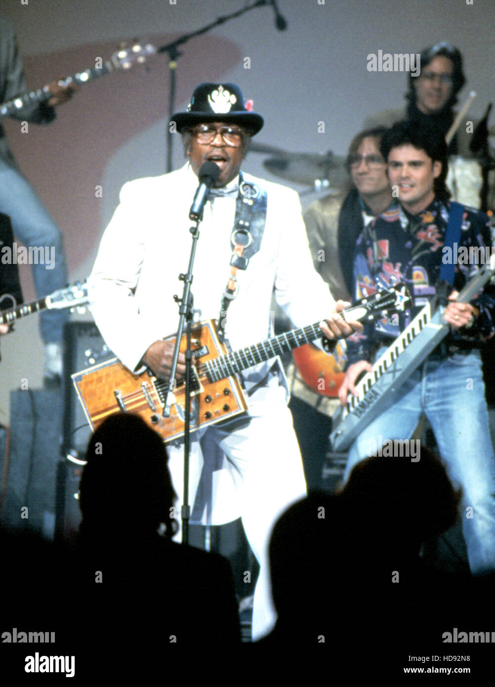 AMERICAN BANDSTAND'S 40TH ANNIVERSARY SPECIAL, Bo Diddley, backed by an ...