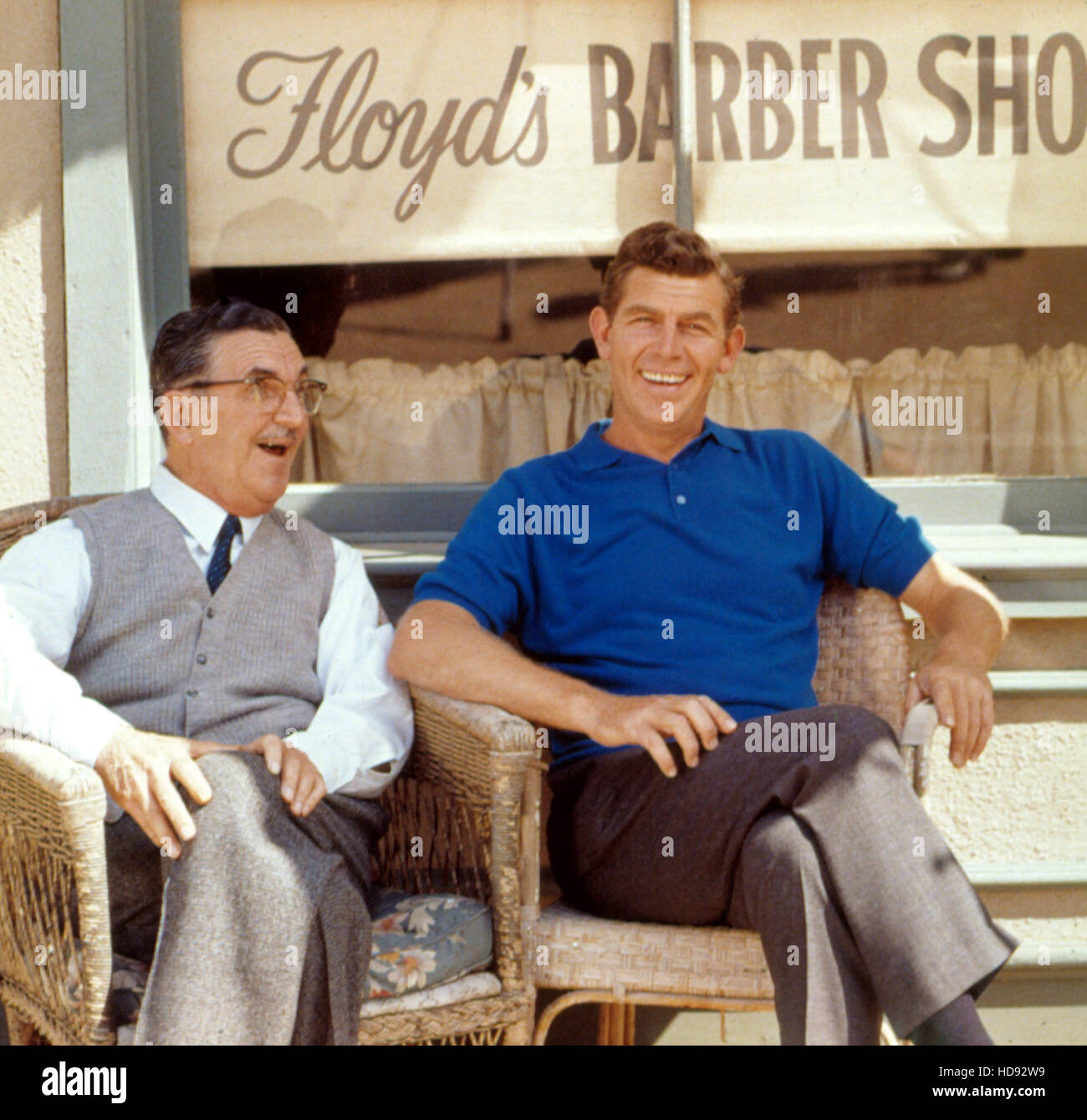ANDY GRIFFITH SHOW, Howard McNear, Andy Griffith, 1960-1968 Stock Photo ...