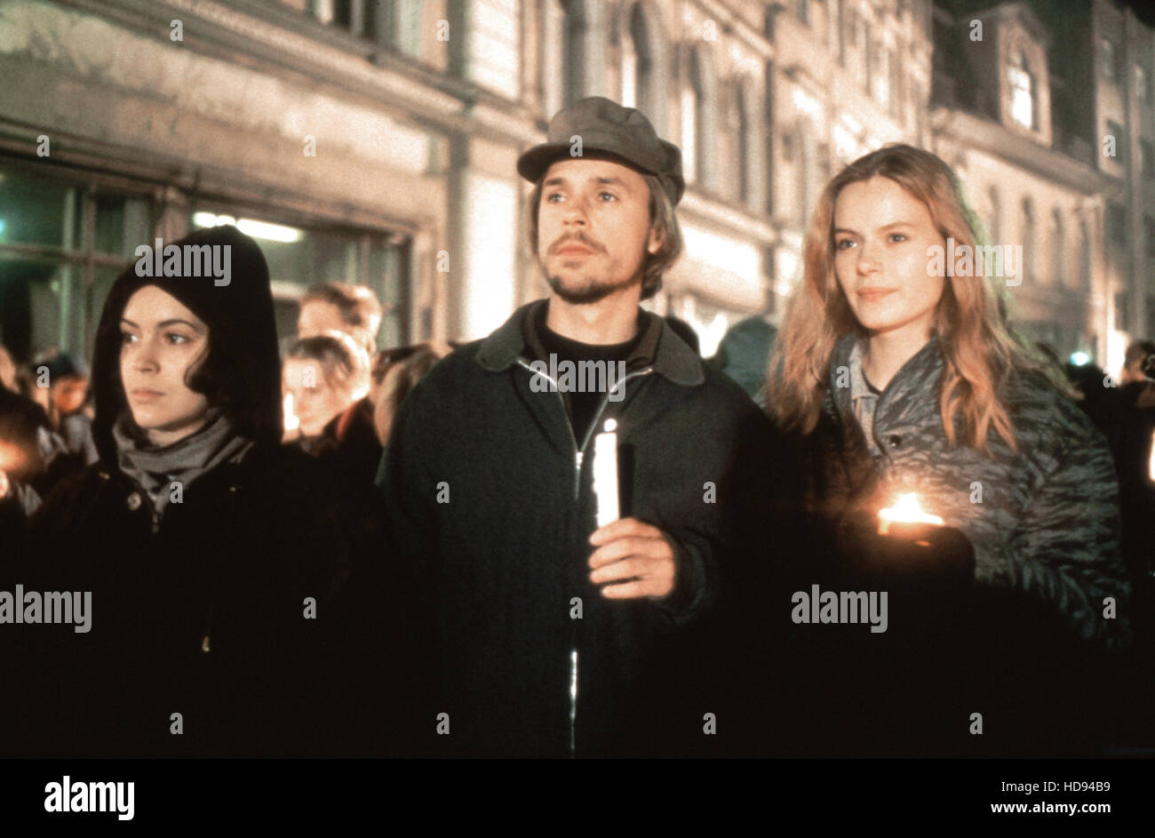 CANDLES IN THE DARK, from left: Alyssa Milano, Chad Lowe, Helena Merzin ...