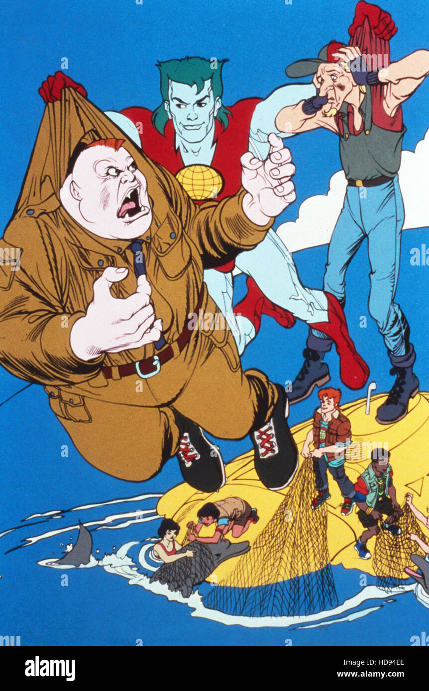 CAPTAIN PLANET AND THE PLANETEERS, from left: Hoggish Greedly, Captain ...