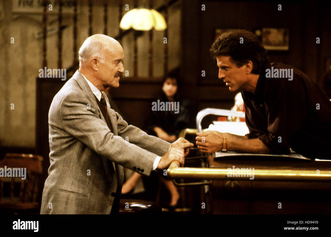 CHEERS, Keene Curtis, Ted Danson, 1982-1993 Stock Photo - Alamy