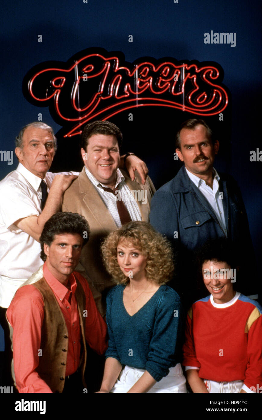 CHEERS, Nicholas Colasanto, Ted Danson, George Wendt, Shelley Long ...