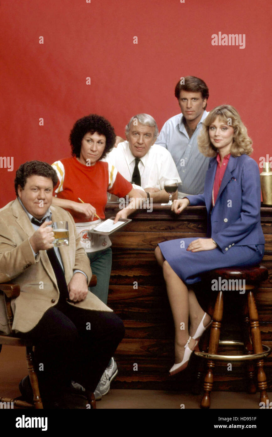 CHEERS, George Wendt, Rhea Perlman, Nicholas Colasanto, Ted Danson ...