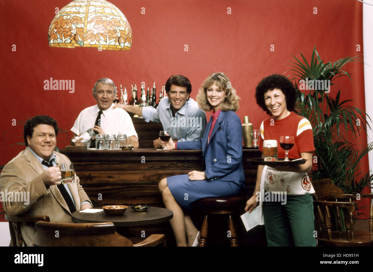 CHEERS, (l-r): George Wendt, Nicholas Colasanto, Ted Danson, Shelley ...