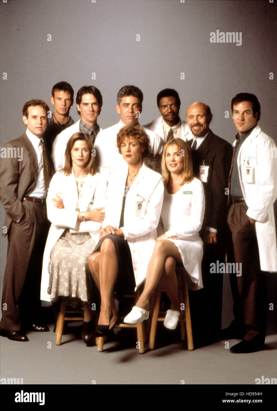 CHICAGO HOPE, (standing): Peter MacNicol, Peter Berg, Thomas Gibson ...