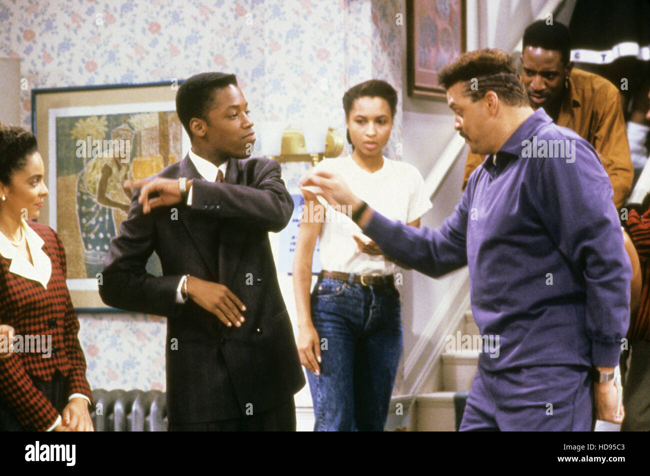 A DIFFERENT WORLD, l-r: Jasmine Guy, Kadeem Hardison, Sinbad, 1987 ...