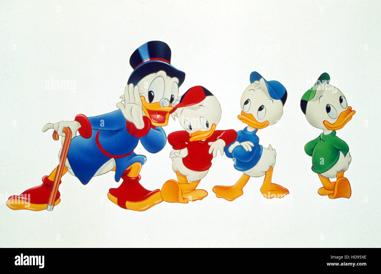 DUCKTALES, Scrooge McDuck, Huey, Dewey & Louie, TV, 1987 Stock Photo ...