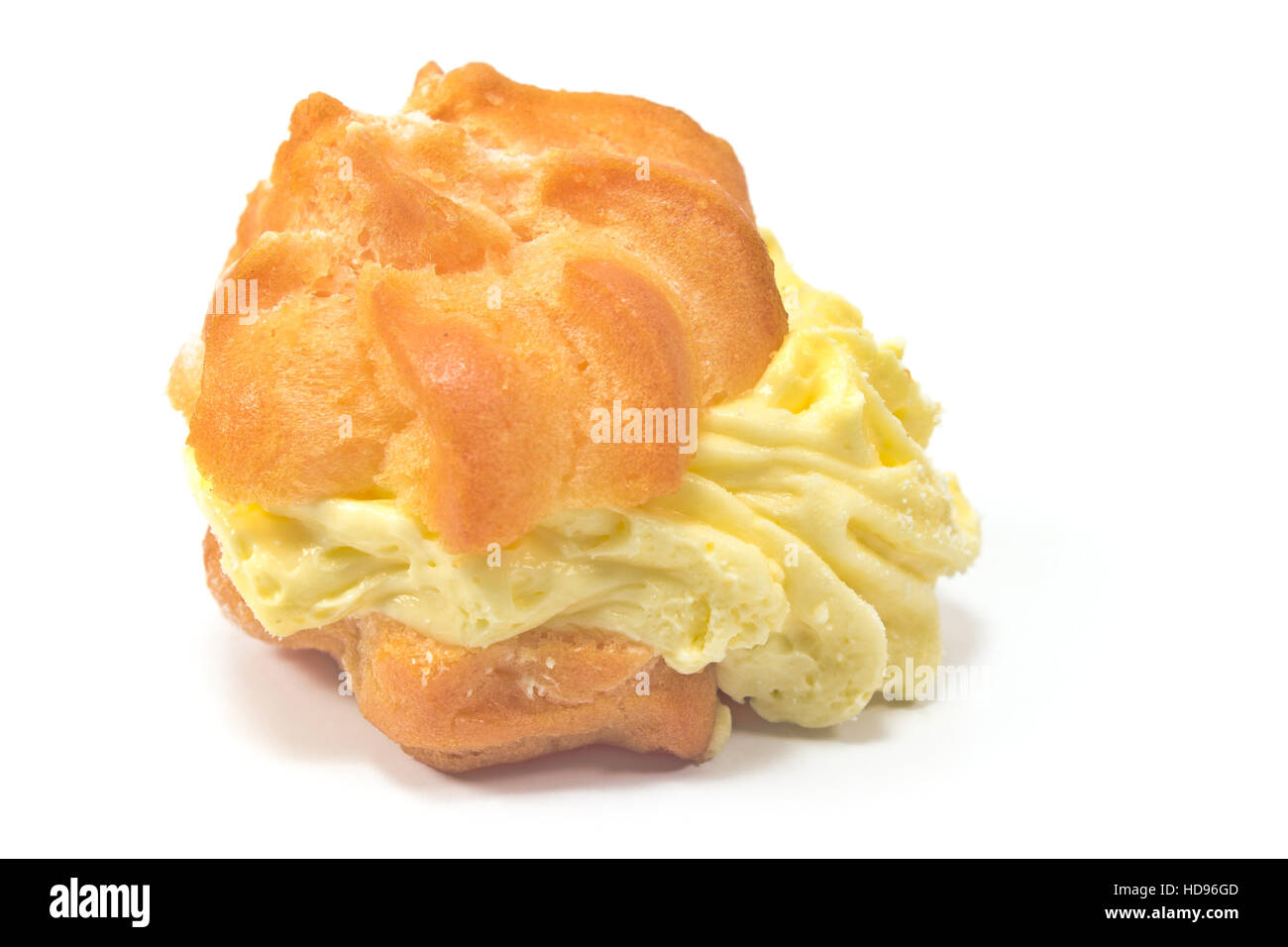 Closeup delicious cream puff Cut Out Stock Images & Pictures - Alamy