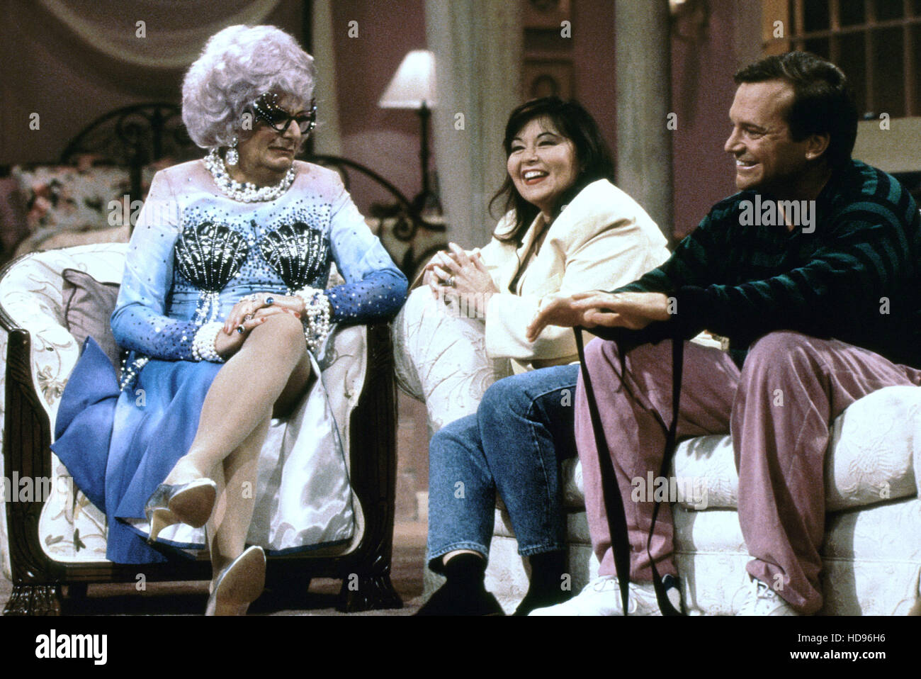 EDNA TIME, from left: Barry Humphries as Dame Edna Everage, Roseanne ...