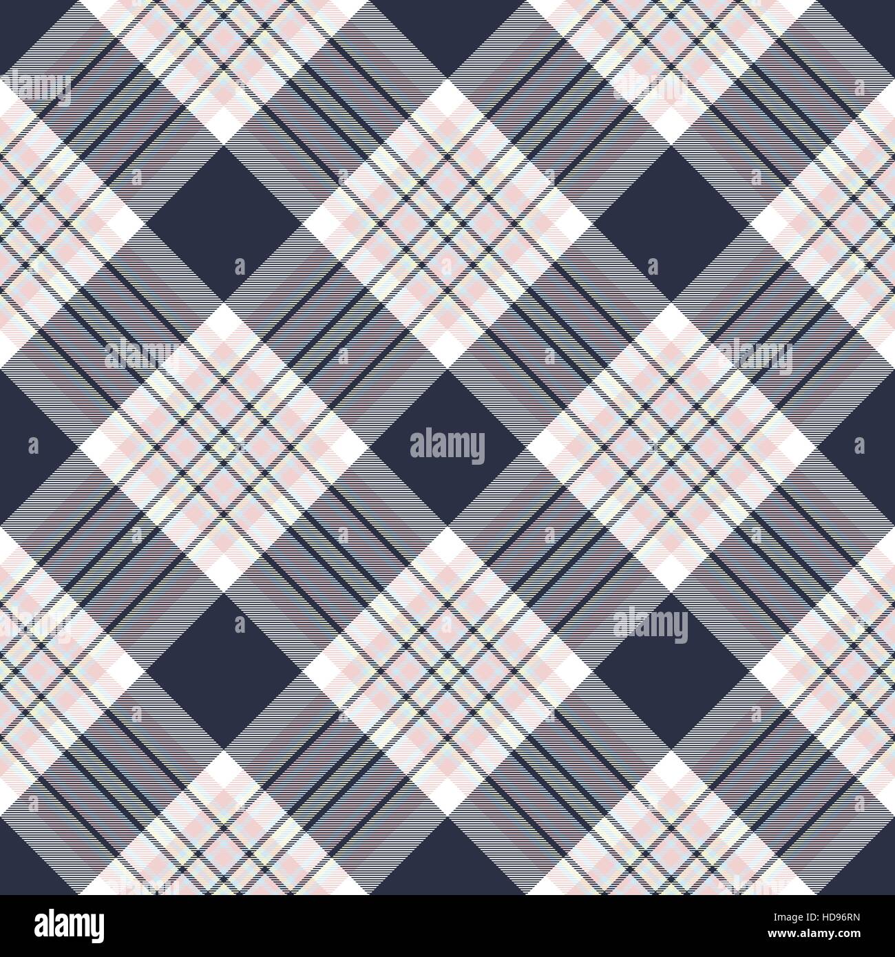Check diagonal plaid seamless pattern. Vector illustration Stock Vector ...