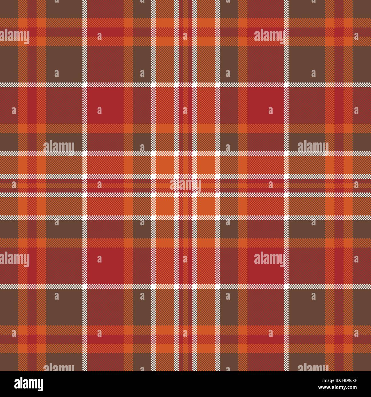 Orange brown check pixel square seamless pattern. Vector illustration ...