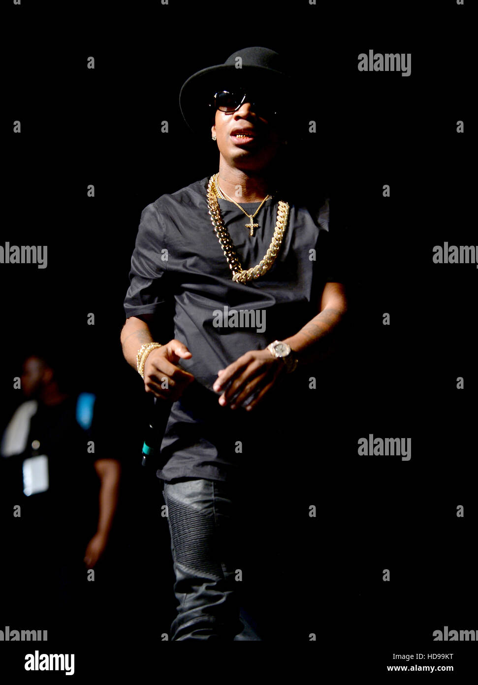Plies performing on stage during the Kings Of The Streets Tour, with ...