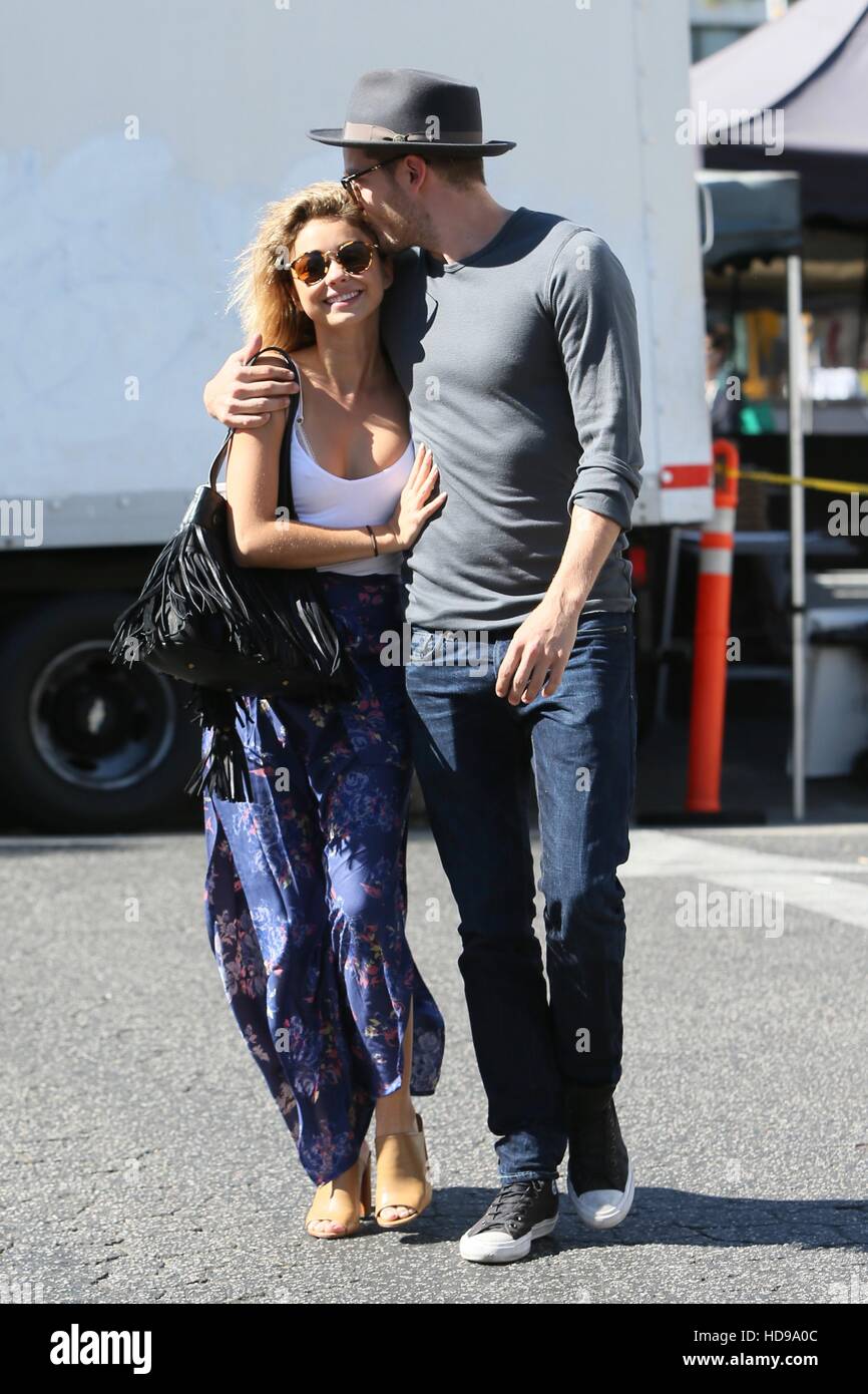 Sarah Hyland and boyfriend Dominic Sherwood seen leaving Joan's on ...