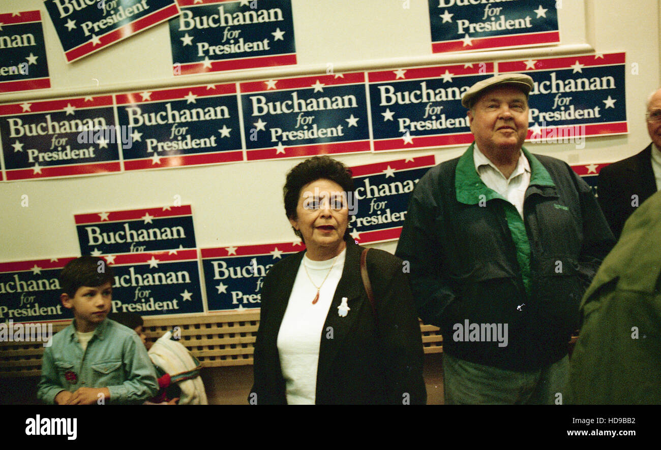 Pat Buchanan campaigns for president of the United States at the Hyatt ...