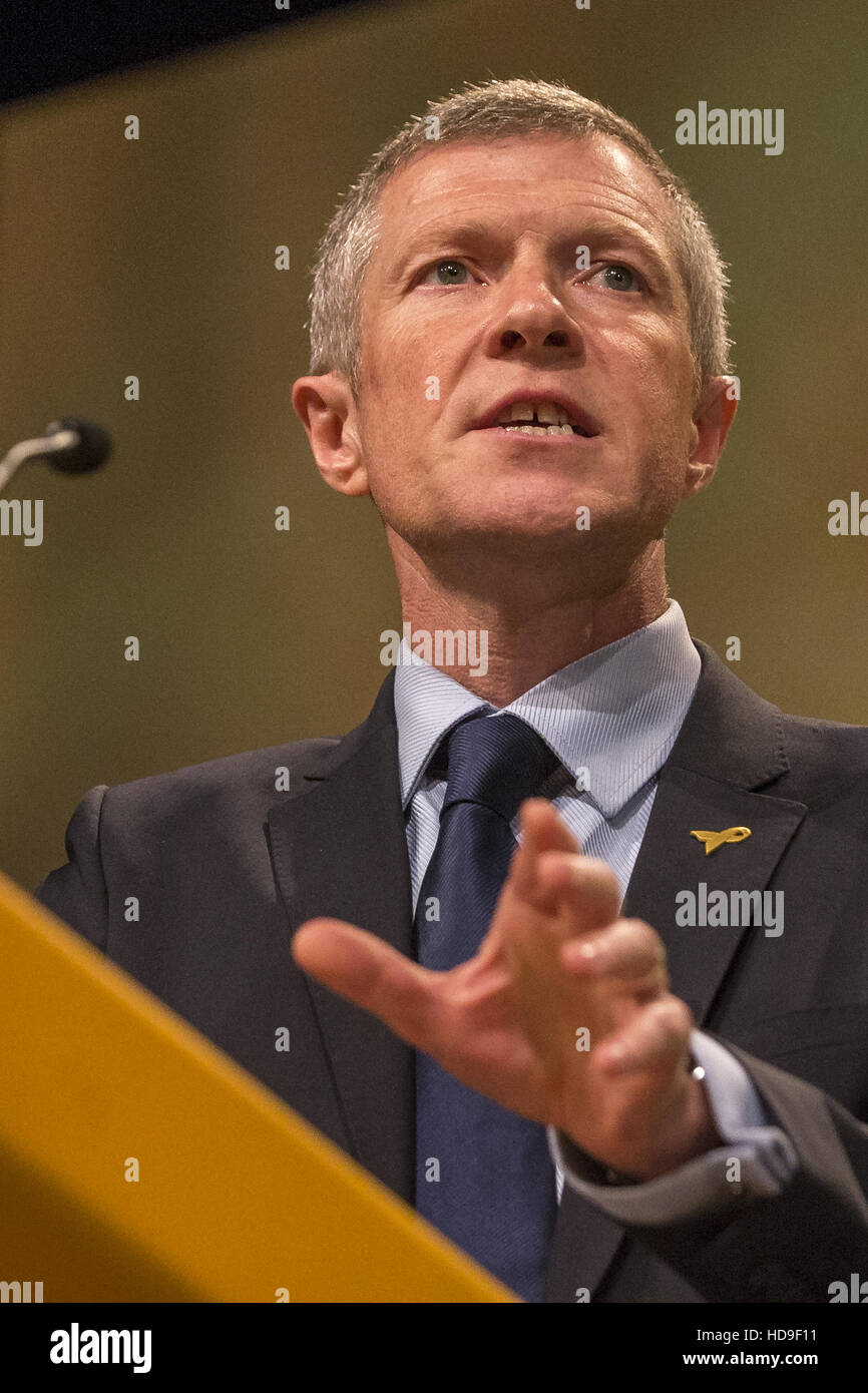 Willie Rennie, leader of the Scottish Liberal Democrats, addressing the ...