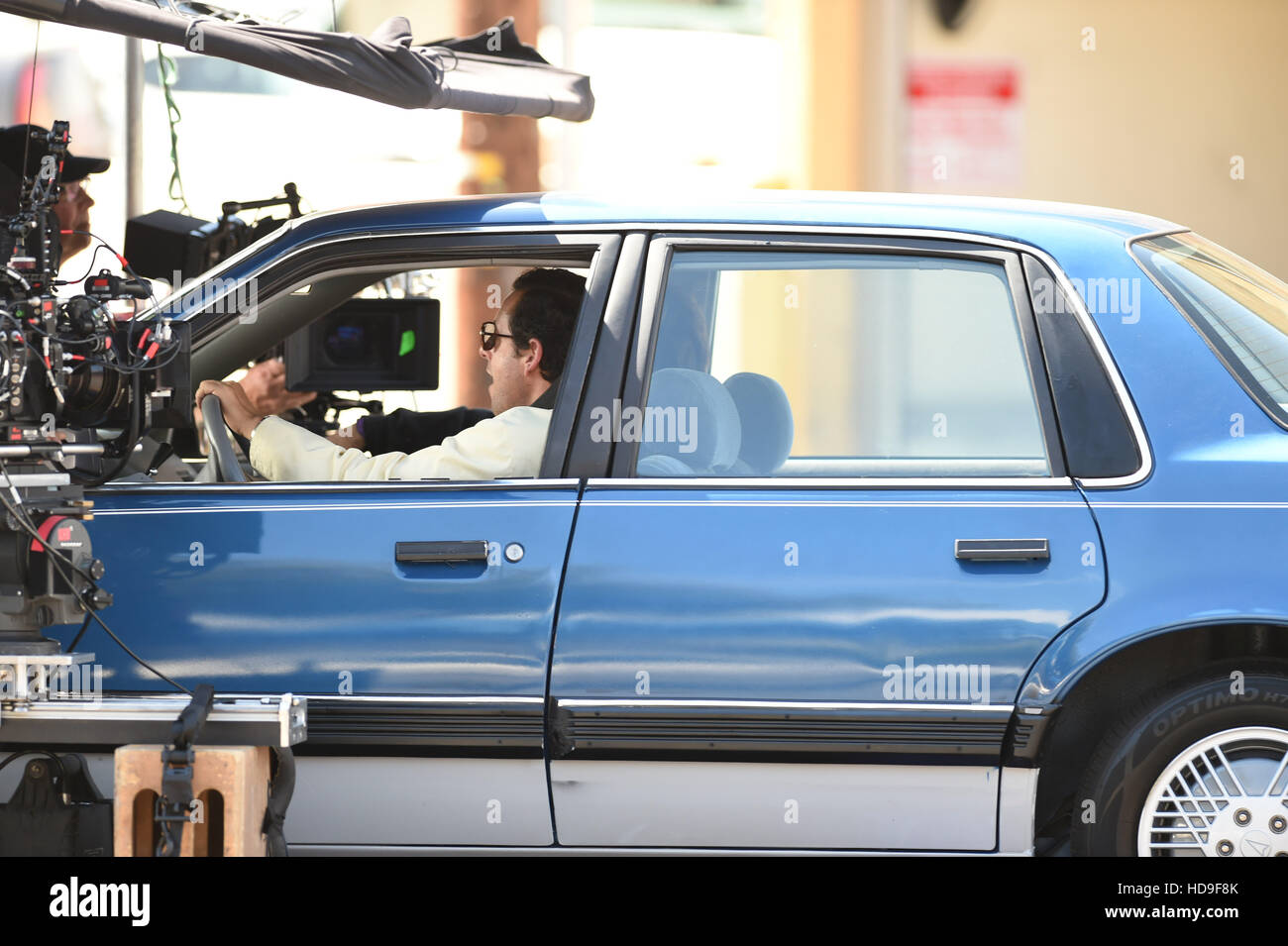 Adam Sandler on the set of his new film 'Sandy Wexler' Featuring: Adam ...
